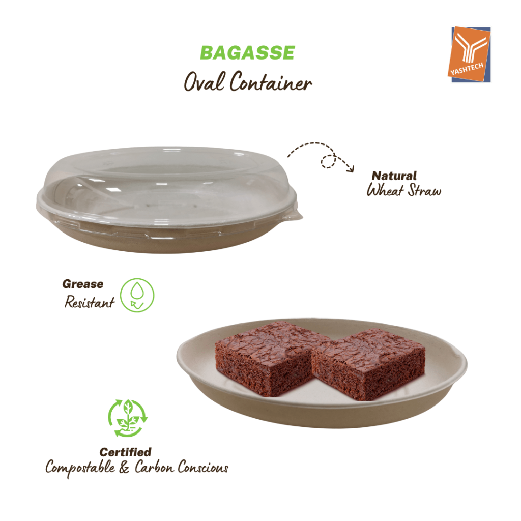 Rectangle Bagasse Clamshell Container - Yashtech