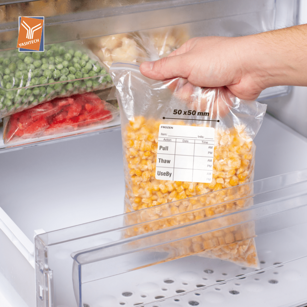 PRODUCTION / EXPIRY FREEZER GRADE LABELS - 50X50mm (500 Labels / Roll ...